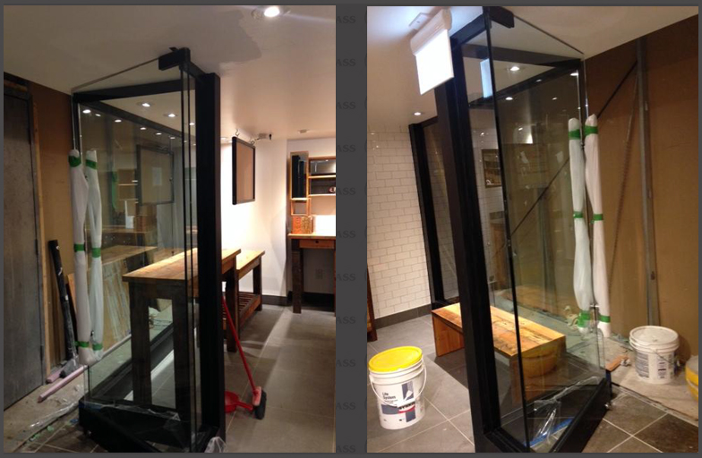 Store window company. Angel Glass installed this Lush mall store window.