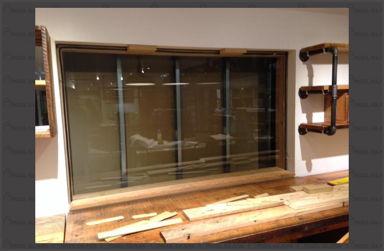 Store window company. Angel Glass installed this Lush mall store window.